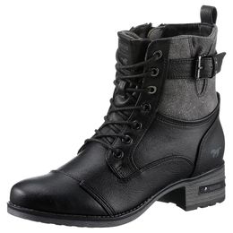 Mustang Stiefelette Damen Größe 42 graumeliert / schwarz Winterschuhe