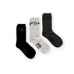 BVB 3er Socken Geschenkset in wei&szlig;. grau und schwarz | Gr.: 39-42