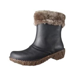 El Naturalista Stiefelette Damen Größe 40 beige / schwarz Winterschuhe