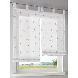 Heine B&auml;ndchenrollo in wei&szlig;-bunt | Gr.: 140-x-45-cm