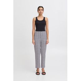 Ichi Casual Hose IHKATE Regular fit in Total Eclipse Ikat Tile Aop | Gr.: S