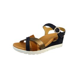 Mephisto Sandale Damen Gr&ouml;&szlig;e 40 cognac / goldgelb / schwarz