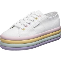 Superga Sneaker Damen Größe 36 pastellgelb / mint / pastelllila / pastellpink / weiß