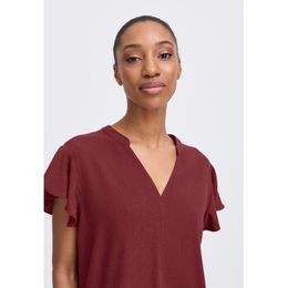 b. young Kurzarm-Bluse BYFILINEN Regular fit in Tawny Port | Gr.: 36