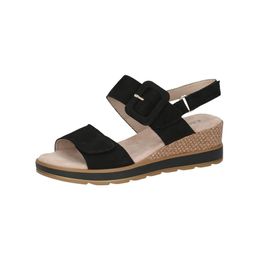 Caprice Sandalette in BLACK NUBUC | Gr.: 40