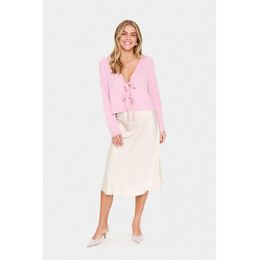 Saint Tropez Strickjacke DagnySZ Gerade Passform in Pink Nectar | Gr.: XXL