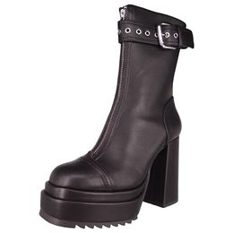 Buffalo Stiefelette Damen Gr&ouml;&szlig;e 37 dunkelbraun Winterschuhe