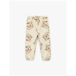 KOTON SWEAT BOTTOMS in Beige Gemustert | Gr.: 92/98
