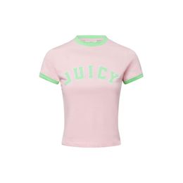 Juicy Couture T-Shirt Collegiate in rosa grün - 0001 | Gr.: S