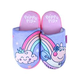 Hausschuhe Peppa Pig Regenbogen in Lila | Gr.: 28/29