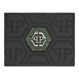 Philipp Plein Portemonnaies - Inhaber Von Kreditkarten Monogram - Gr. unisize - in Schwarz - f&uuml;r Damen