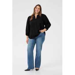 Kaffe curve Langarm-Bluse KCloulou Regular fit in Black Deep | Gr.: 44
