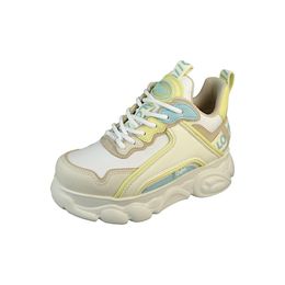 Buffalo Sneaker Damen Gr&ouml;&szlig;e 36 beige / creme / hellblau / pastellgr&uuml;n