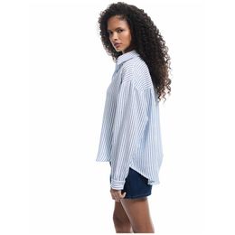 KOTON SHIRTS LS in Marineblau Gestreift | Gr.: 40