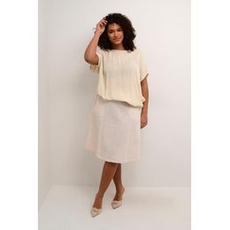 Kaffe curve Kurzarm-Bluse KCami Loose fit in Feather Gray | Gr.: 54