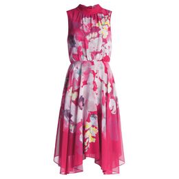 Vera Mont Chiffonkleid ohne Arm in Dark Pink/Rosé | Gr.: 38