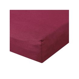 BettwarenShop Spannbettlaken Ultra-Stretch in bordeaux | Gr.: 180x200 cm - 200x220 cm
