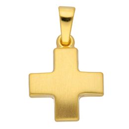 Adelia´s Kettenanhänger ADELIA´S "Damen Gold Schmuck 585 Gold Kreuz Anhänger", gold, Schmuckanhänger, Damen, Gold, Goldschmuck für Damen & Herren