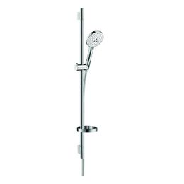 Hansgrohe Raindance Select S Brauseset 120mm 3jet mit Brausestange 900mm 15l/min Wei&szlig;/Chrom, Seifenschale 26631400
