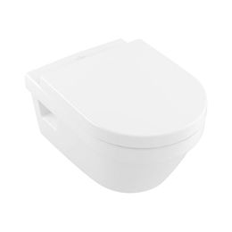 Villeroy & Boch Villeroy & Boch Tiefsp&uuml;l-WC sp&uuml;lrandlos Architectura 370x530x325mm Oval wandh&auml;ngend Abgang waagerecht Direct-Flush, Wei&szlig; Alpin 5684R001