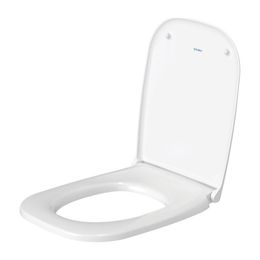 Duravit D-Code WC-Sitz Wei&szlig; Hochglanz 359x50x443mm, mit Absenkautomatik, Wei&szlig;e Kunststoff Scharniere 0067390000