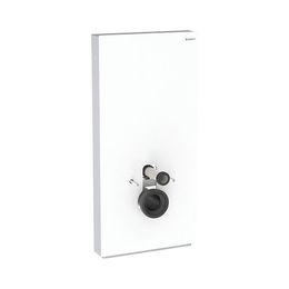 Geberit Monolith Sanit&auml;rmodul f&uuml;r Wand-WC, H&ouml;he 101cm, Frontverkleidung aus Glas, Aluminium, Wei&szlig; 131022SI5