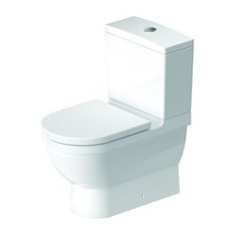 Duravit Starck 3 Stand WC f&uuml;r Kombination 660x370x430mm, Wei&szlig; Hochglanz, 6l, Tiefsp&uuml;ler, geschlossen, waager. ohne Sp&uuml;lkasten 0128090000
