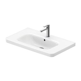 Duravit DuraStyle Waschtisch 480x800x170mm, Wei&szlig; Hochglanz, Rechteckig, 1 Waschplatz/HL mittig, mit &Uuml;berlauf 2320800000