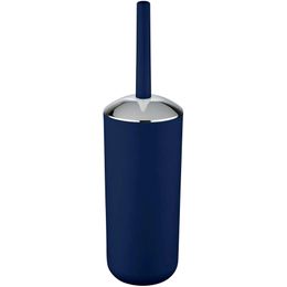 WC-Garnitur Wenko "Brasil", blau (dunkelblau), H:37cm L:10cm, Kunststoff, Reinigungsb&uuml;rsten