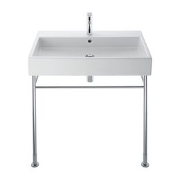 Duravit Vero Air Waschtisch 470x600x165mm wandh&auml;ng., Wei&szlig; Hochglanz, Rechteckig, 1 WP mittig, 1 HL mittig, mit &Uuml;L 2350600000