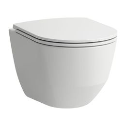 Laufen Pro Tiefsp&uuml;l-WC wandh&auml;ngend sp&uuml;lrandlos 490x360mm, in kurzer Ausf&uuml;hrung mit verdeckte Befestigung, Wei&szlig; H8209650000001