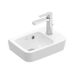Villeroy & Boch Villeroy & Boch Handwaschbecken Compact O.novo 360x250mm Eckig Beckenposition links, 1 Hahnloch mit &Uuml;berlauf Wei&szlig; Alpin 43433601
