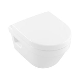 Villeroy & Boch Villeroy & Boch Tiefsp&uuml;l-WC sp&uuml;lrandlos Architectura 350x480x340mm Oval wandh&auml;ngend Abgang waagerecht Direct-Flush, Wei&szlig; Alpin 4687R001