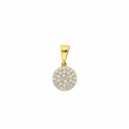 Adelia&acute;s Kettenanh&auml;nger ADELIA&acute;S "Damen Gold Schmuck 333 Gold Anh&auml;nger mit Zirkonia &Oslash; 8,2 mm", gold, Schmuckanh&auml;nger, Damen, mit Zirkonia, Gold, Kettenanh&auml;nger, mit Zirkonia Goldschmuck f&uuml;r Damen