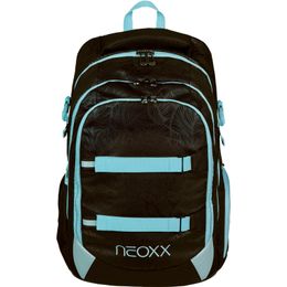 Schulrucksack neoxx "Active Pro", Kinder, Gr. B/H/T: 31cm x 45,5cm x 24cm, schwarz (queen of nite), Polyester, Rucksäcke