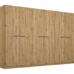 Drehtürenschrank Rauch "Kleiderschrank Schrank Garderobe TOPSELLER OTELI inkl. Inneneinteilung", braun (eiche artisan), B:271cm H:210cm T:54cm, Holzwerkstoff, Schränke, mit zusätzlichen Einlegeböden, optional mit Spiegel MADE IN GERMANY