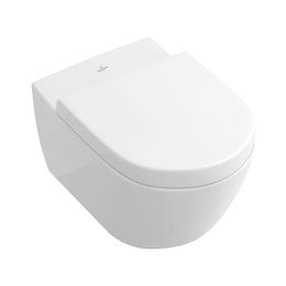 Villeroy & Boch Villeroy & Boch Tiefsp&uuml;l-WC sp&uuml;lrandlos Subway 2.0 370x560x365mm Oval wandh&auml;ngend Abgang waagerecht Direct-Flush, Wei&szlig; Alpin 5614R001