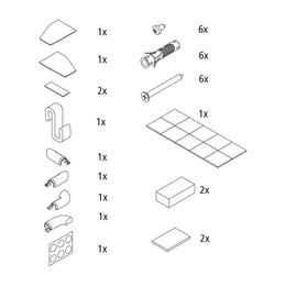 Kermi ZBFX007 Set Montagekleinteile 2533896