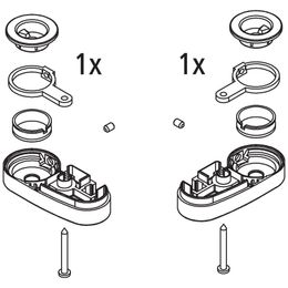 Kermi EBDI018 Set Lager unten Farbe: weiss 2535007