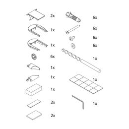 Kermi EBAT006 Set Montagekleinteile Farbe: weiss 2533971