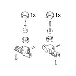 Kermi EBIN016 Set Lager unten Farbe: weiss 2534231