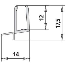 Kermi 4269 2x Dichtleiste 4mm R K&ouml;nnen bei Montage gek&uuml;rzt werden 2534092
