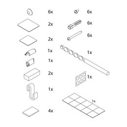 Kermi ZBLI009 Set Montagekleinteile 2534575