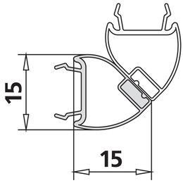 Kermi 4603 1x Dichtleiste 4719 22 L L&auml;nge: 1963 mm 2534926