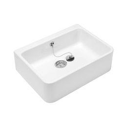 Villeroy & Boch Villeroy & Boch Sp&uuml;lbecken O.novo 595x500mm Rechteck mit &Uuml;berlauf Wei&szlig; Alpin 63220001