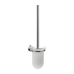Emco Rondo 2 B&uuml;rstengarnitur Wandmontage Mattglas satiniert Stiel Chrom Zamak mit Befestigungsmaterial 451500101