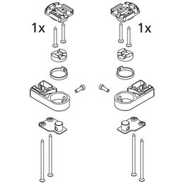 Kermi EBRA011 Set Lager unten Farbe: silber hochglanz 2534449