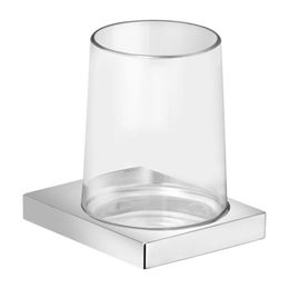 KEUCO Glashalter Edition 11 11150, komplett m. Echtkristall-Glas, verchromt 11150019000