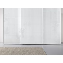 Schwebetürenschrank Rauch "Kleiderschrank Schrank Garderobe TOPSELLER OTELI inkl. Inneneinteilung", weiß (weiß, hochglanz weiß), B:360cm H:229cm T:62cm, Holzwerkstoff, Schränke, mit 3 Innenschubladen sowie zusätzlichen Einlegeböden MADE IN GERMANY