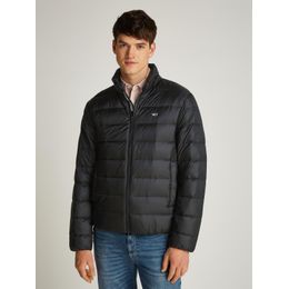 Steppjacke Tommy Jeans PLUS "TJM LT DOWN JACKET EXT", Herren, Gr. 6XL, schwarz, Web, Obermaterial: 100% Polyamid, bestickt, unifarben, regular fit hüftlang, abgerundeter Saum mit innenliegendem Gummizug, Jacken, in Großen Größen, Logostickerei, Reißverschlusstaschen